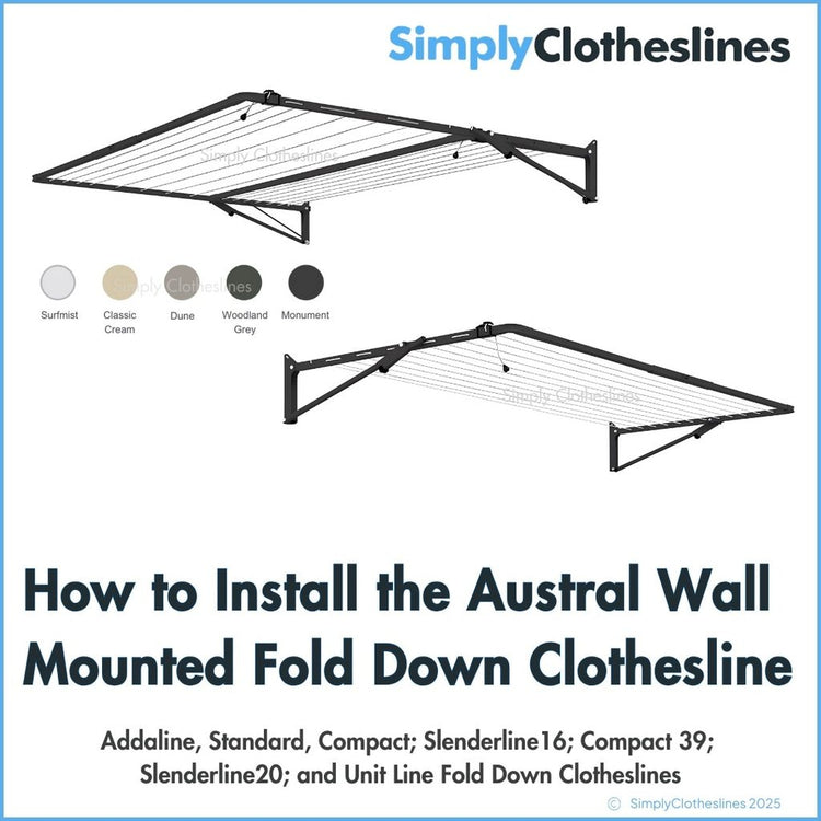 How to Install an Austral Fold Down Clothesline – Simply Clotheslines