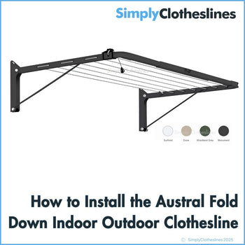 How to Install the Austral Indoor Outdoor Fold Down Wall Clothesline ...